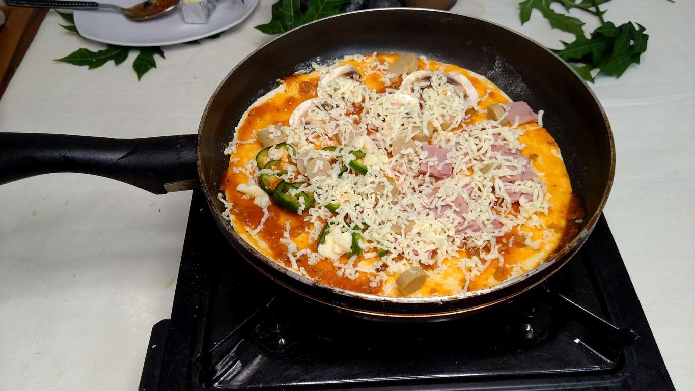 How to make Pizza in Pan (no oven) for under one dollar! - TaleTravels ...